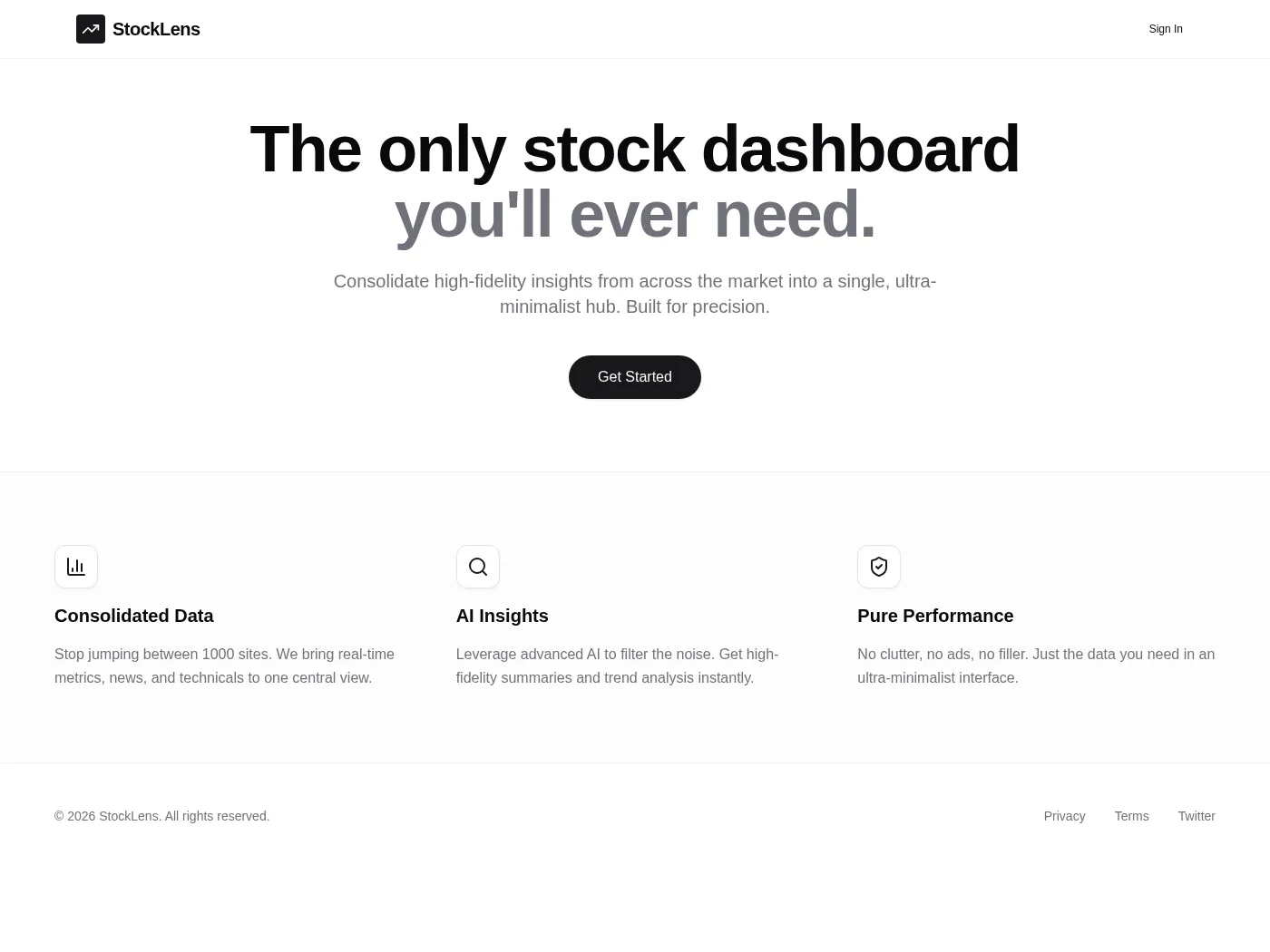 StockLens Dashboard