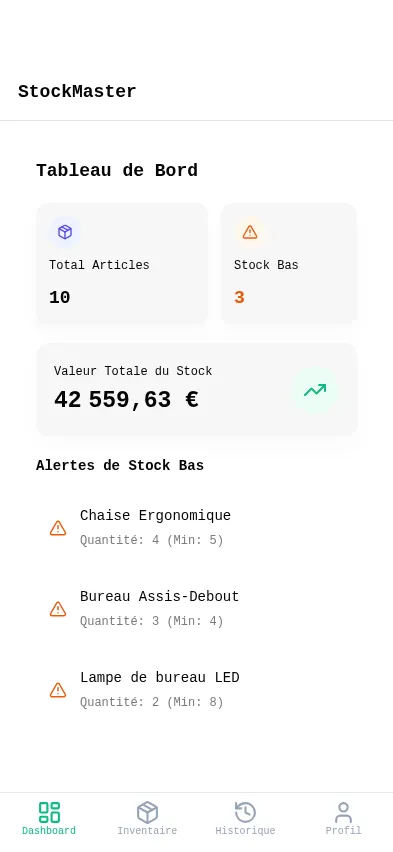 StockMaster App