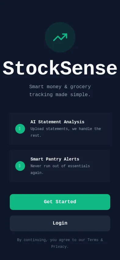 StockSense Finance Tracker