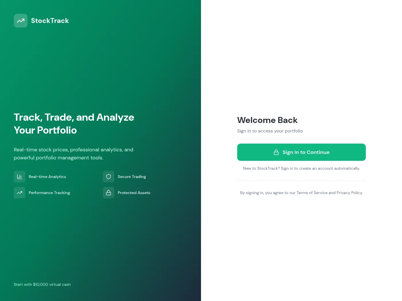 StockTrack Dashboard