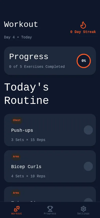 Stone Fitness App