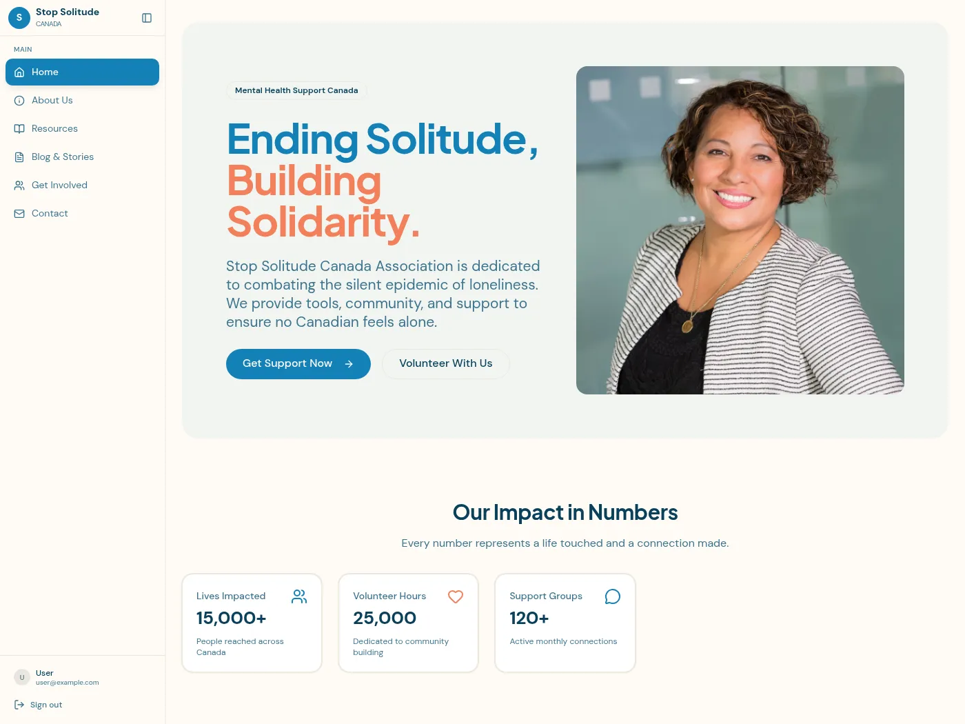 Stop Solitude Canada Site