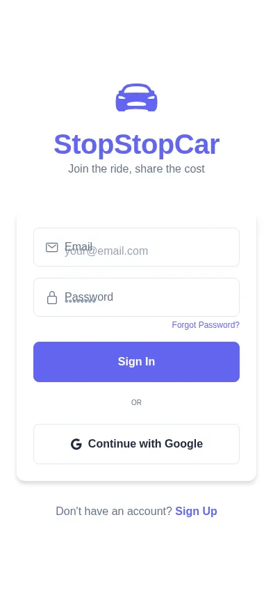 StopStopCar Rideshare