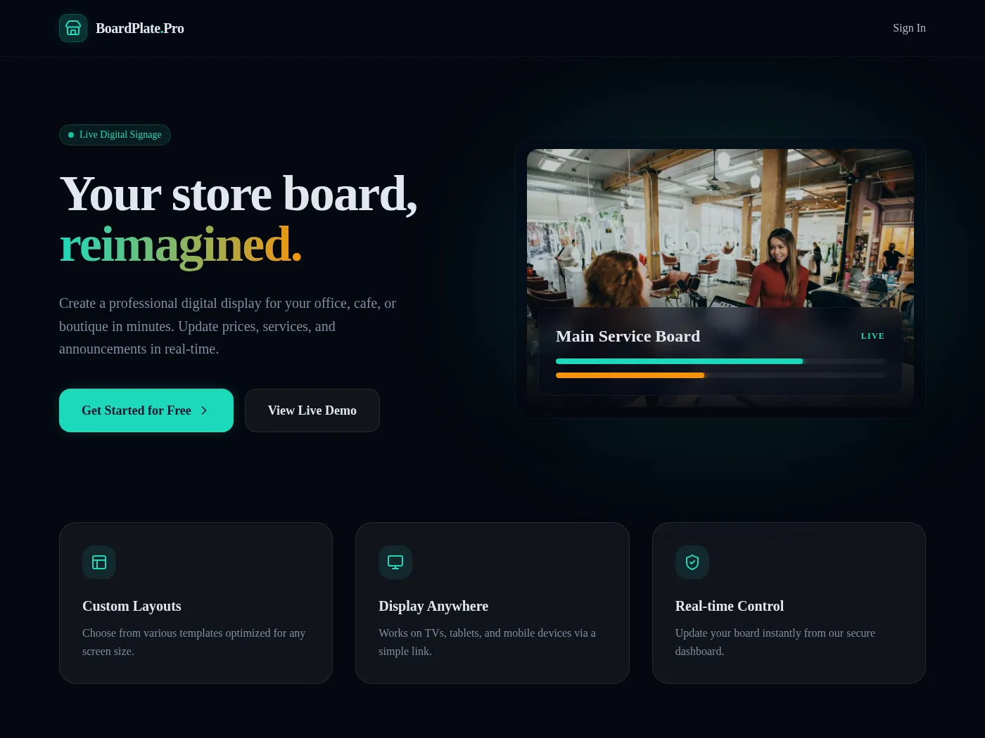 Store Board Website
