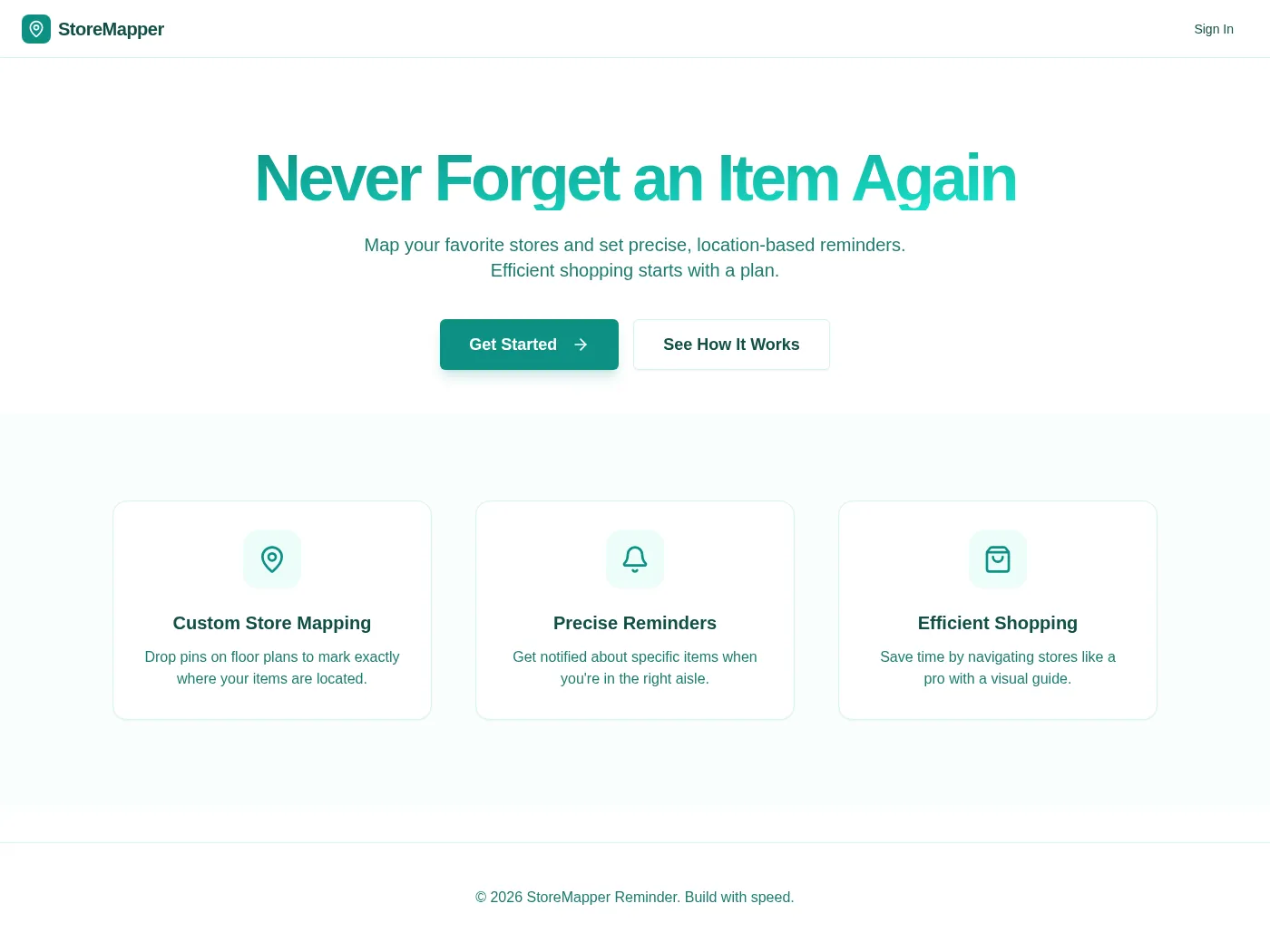 Store Mapper Reminder