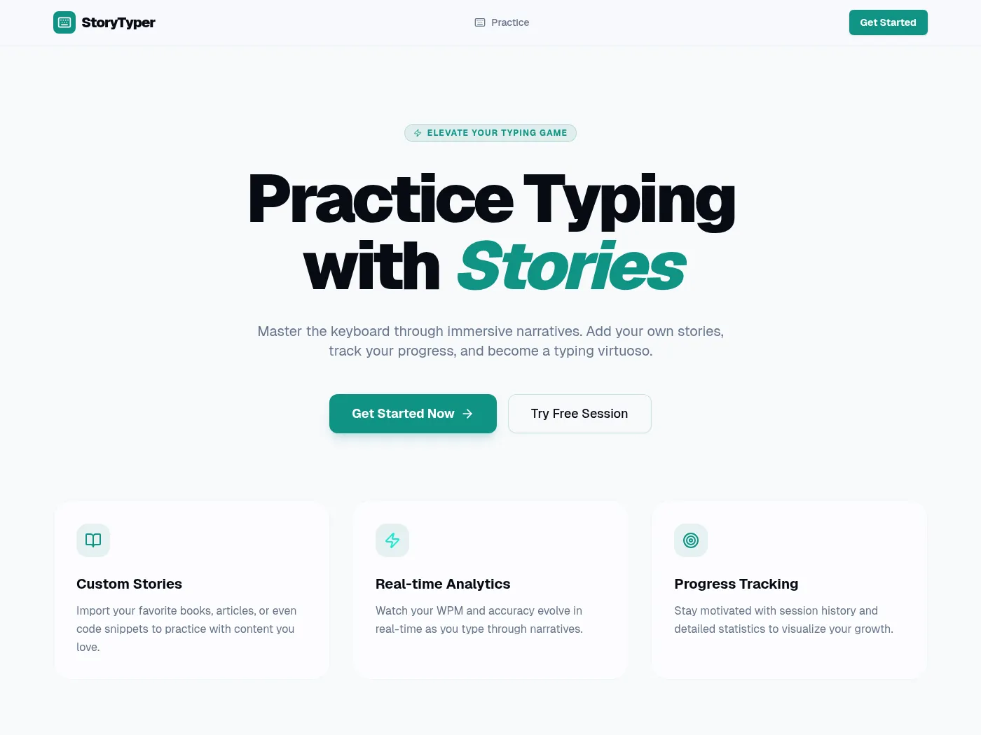 Story Typing Clone