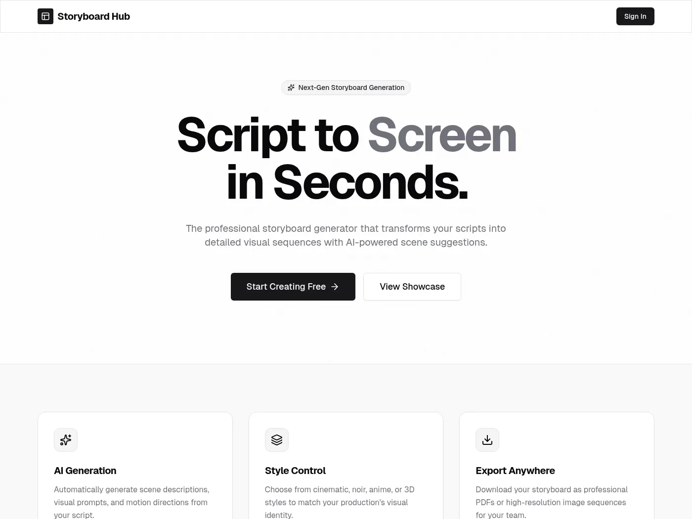 Storyboard Generator Hub