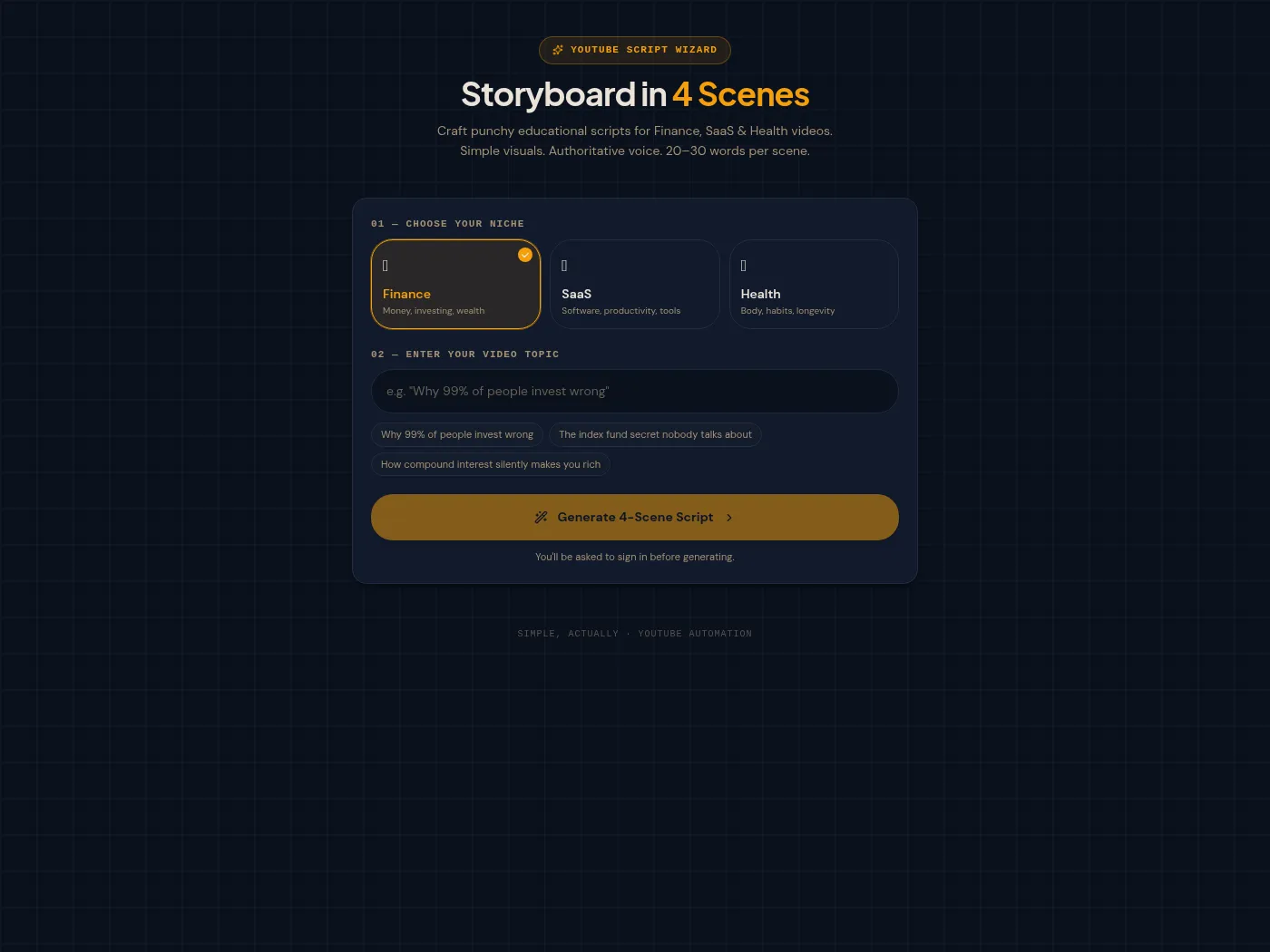 Storyboard Script Wizard