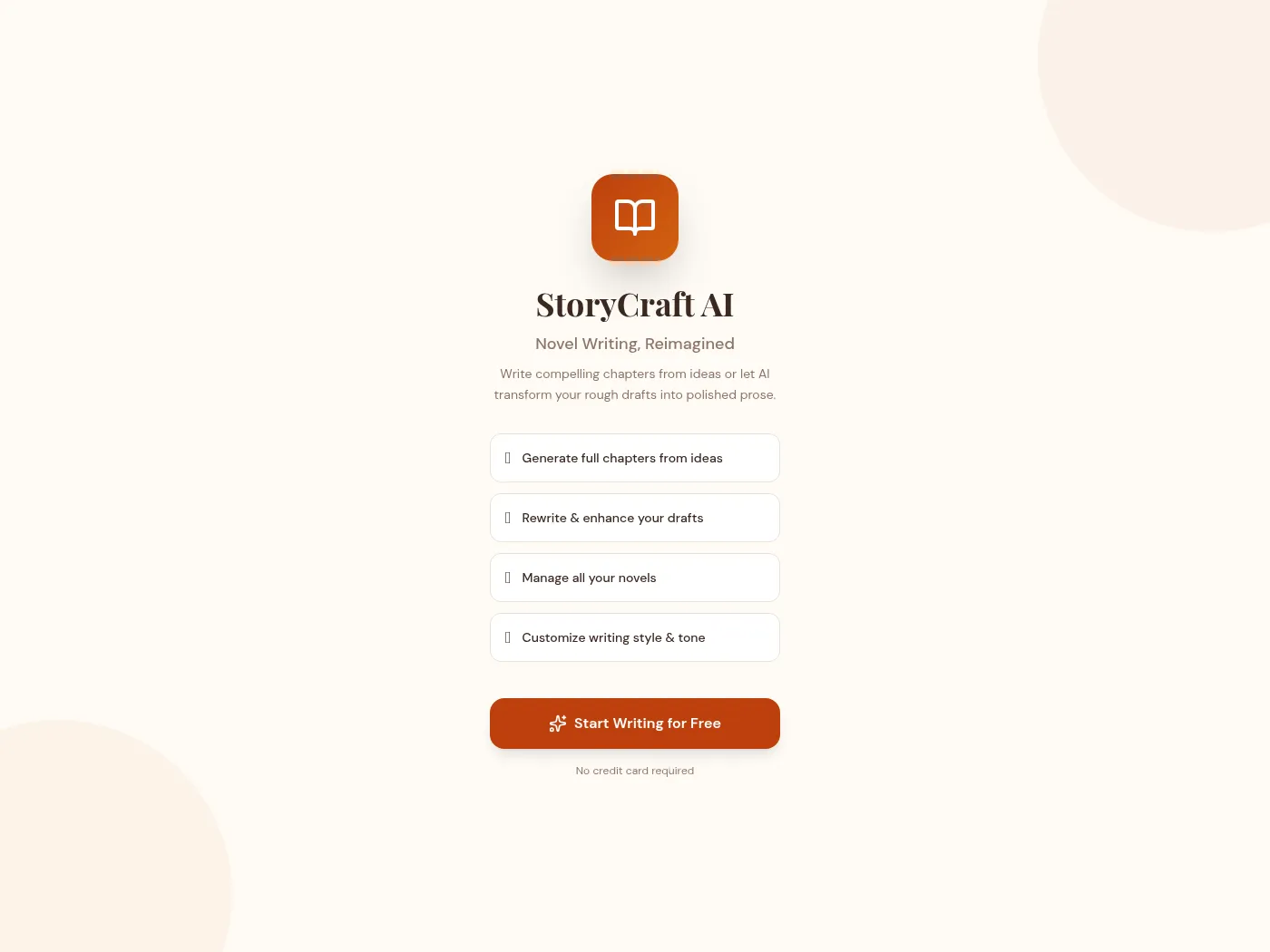 StoryCraft AI Writer