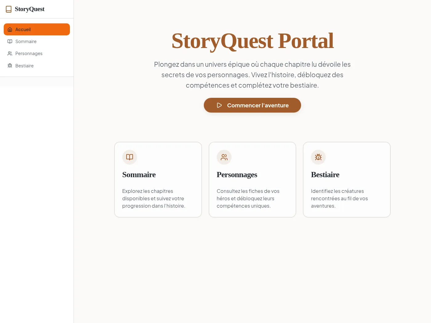 StoryQuest Portal