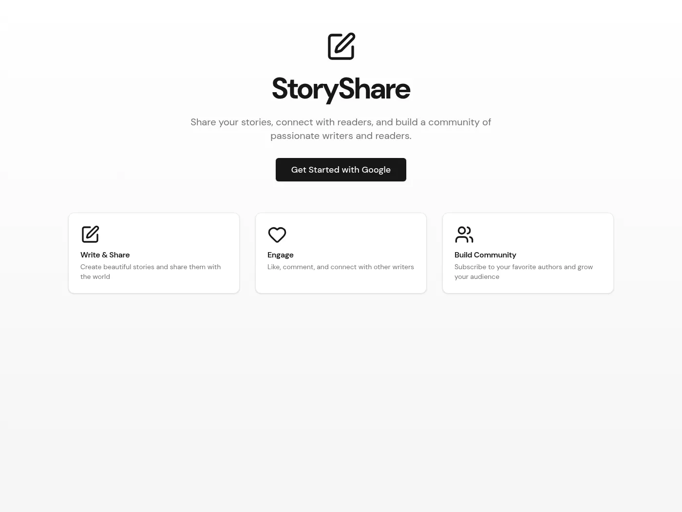 StoryShare Blog Platform