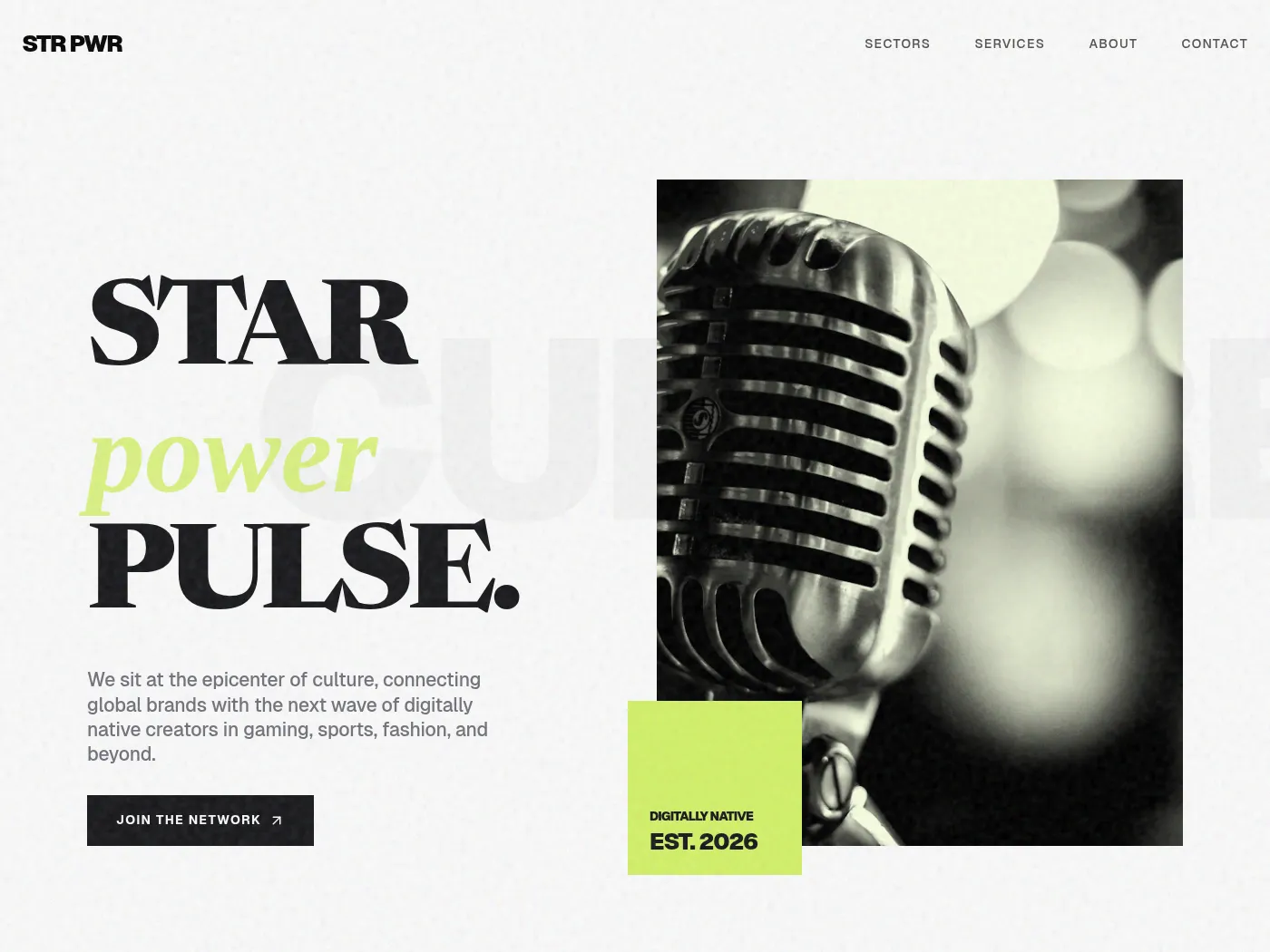 STR PWR Agency Site
