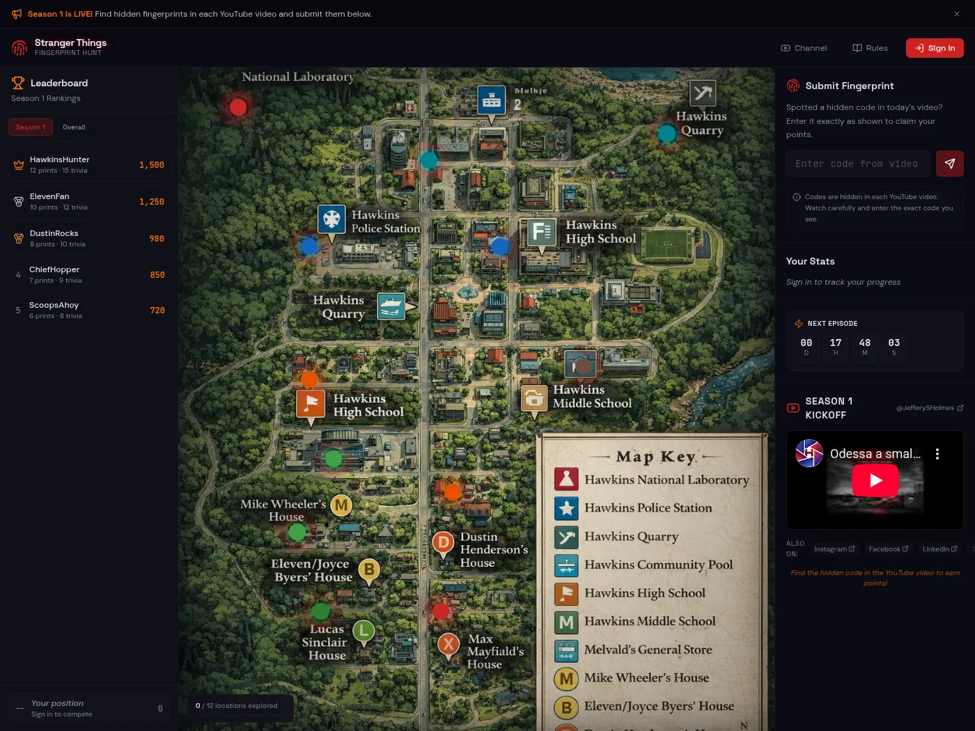 Stranger Things Hunt Hub
