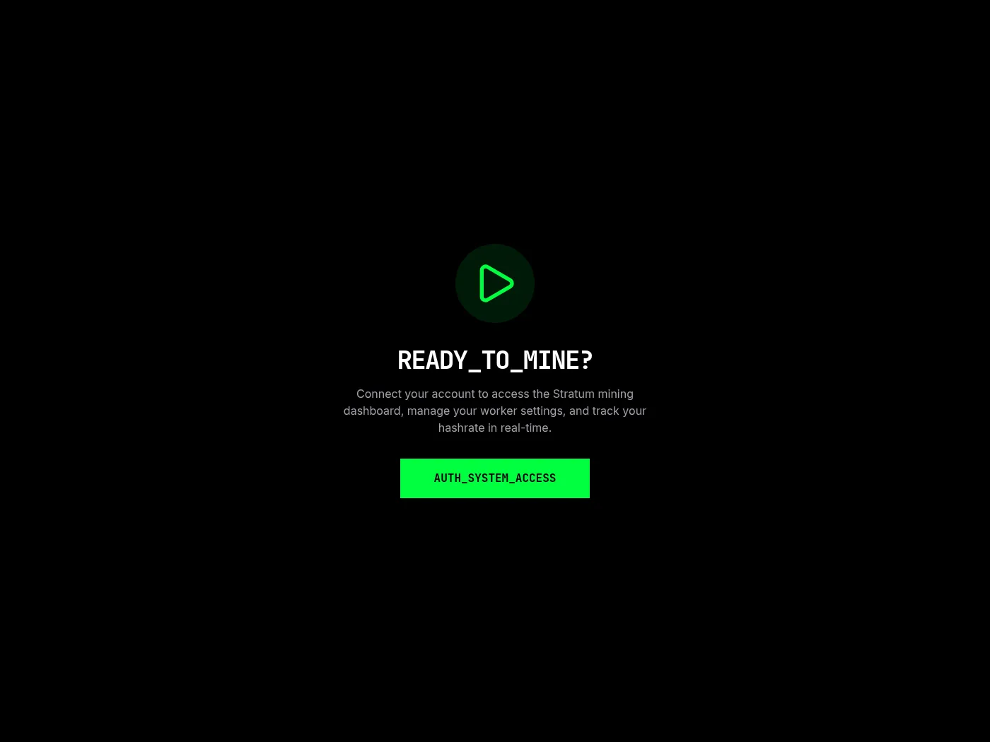 Stratum Miner Dashboard