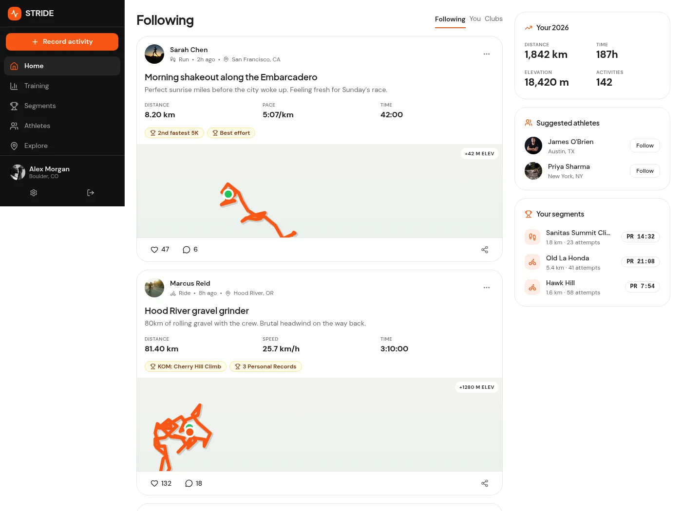Strava Tracker Clone