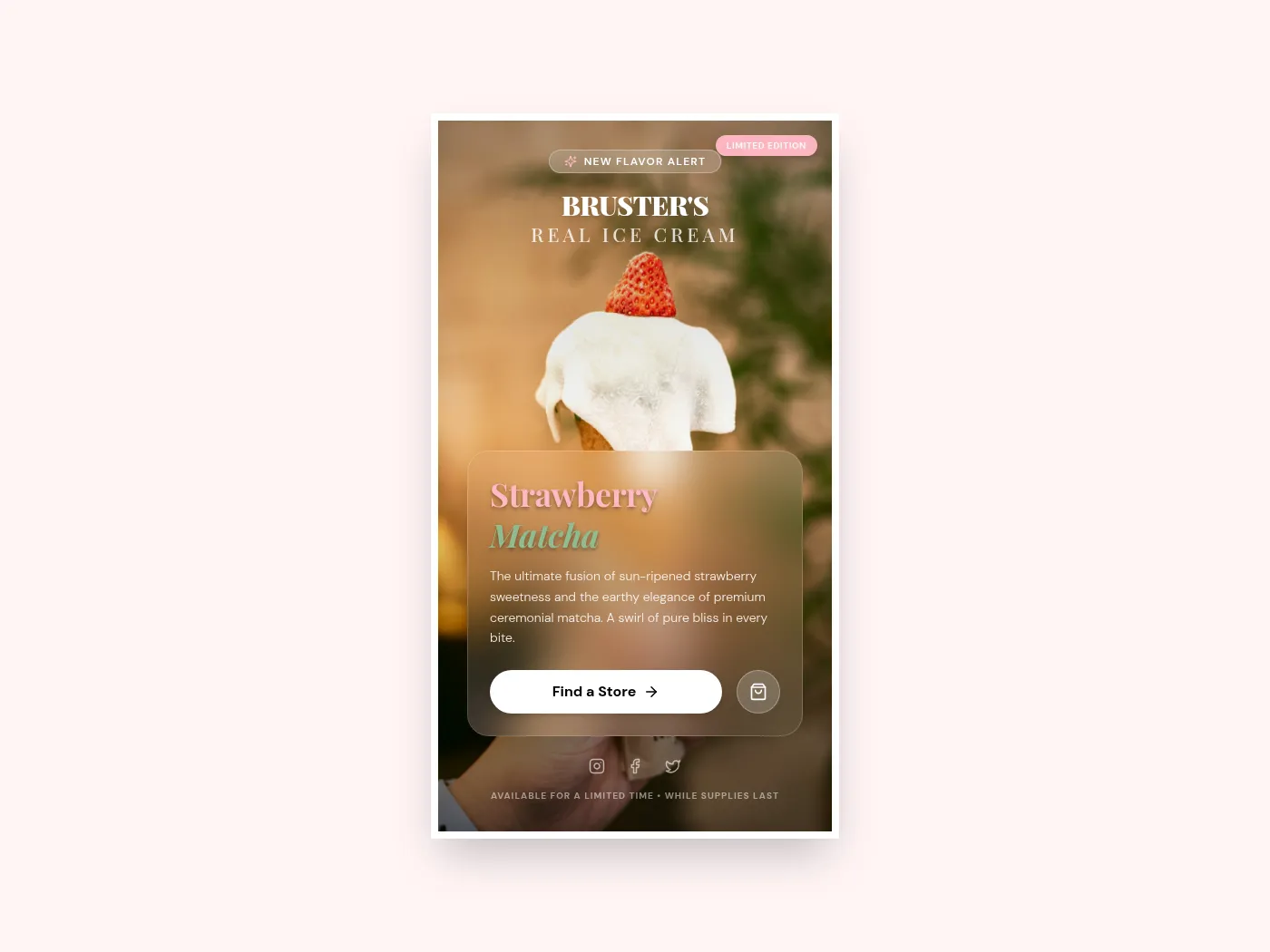 Bruster's Strawberry Matcha Poster