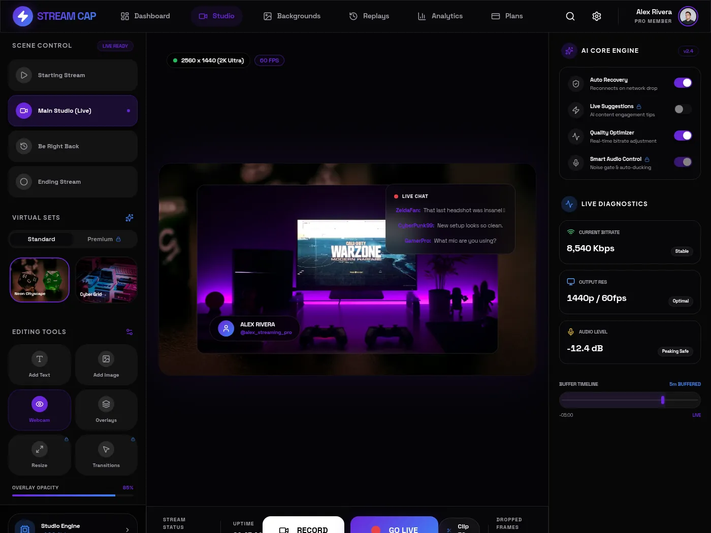 Stream Cap Web Studio