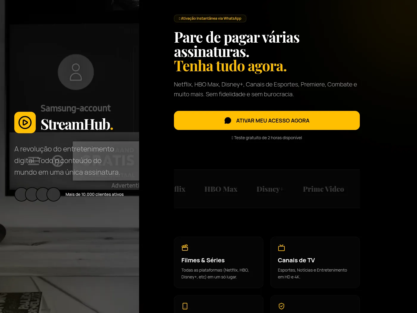 StreamHub Promo Landing