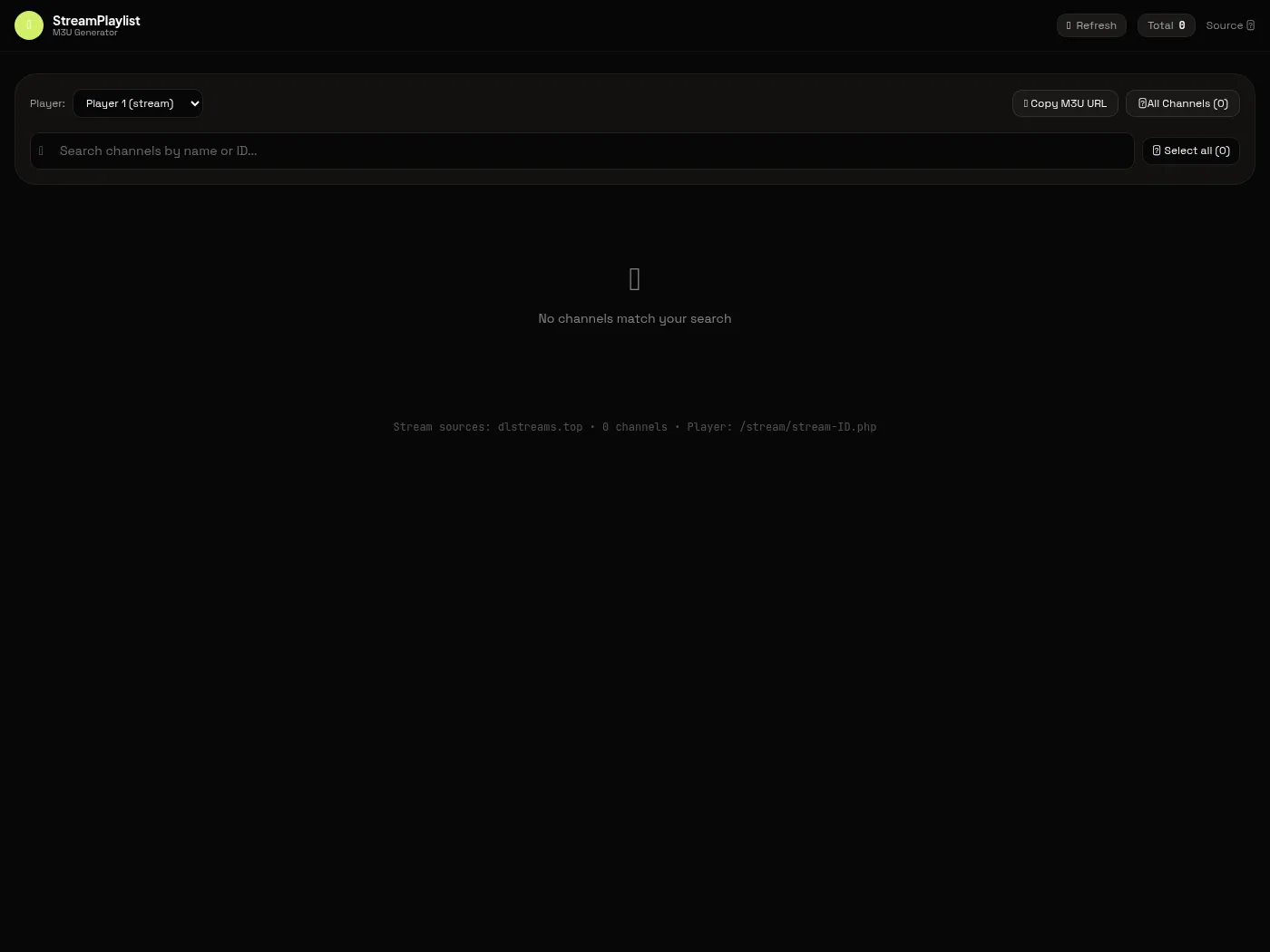 StreamPlaylist Scraper