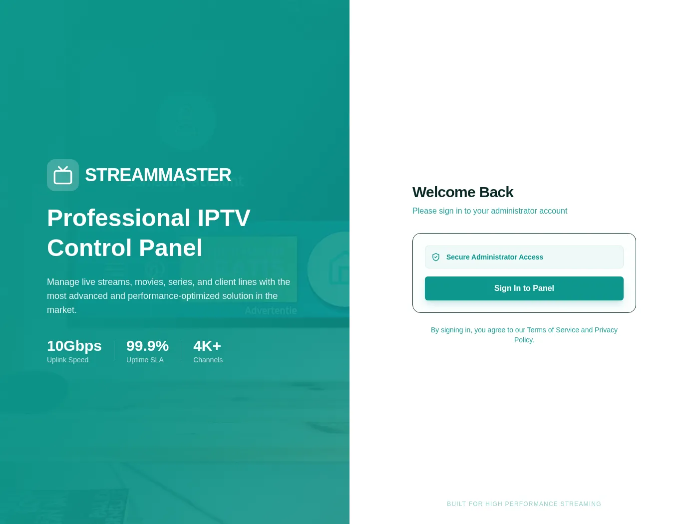 StreamMaster Panel