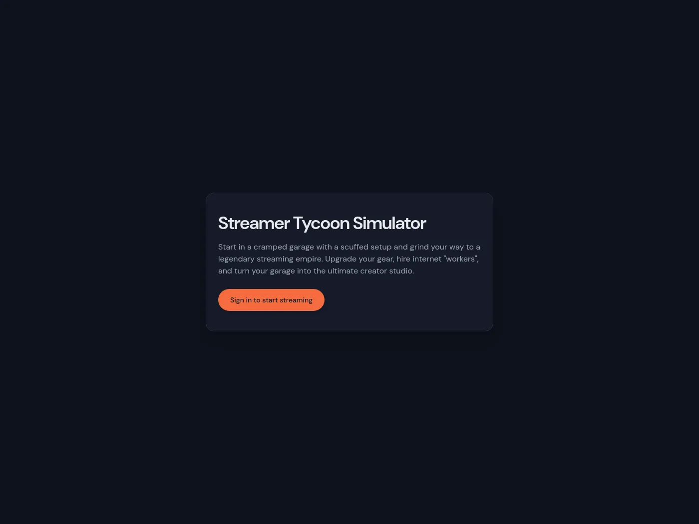 Streamer Tycoon Simulator