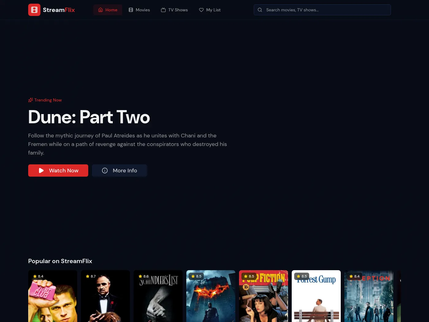 StreamFlix Web & Android