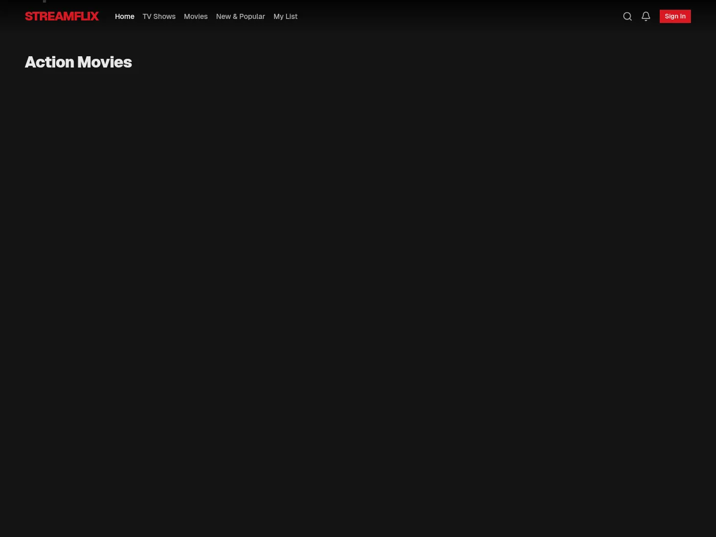 StreamFlix Web App