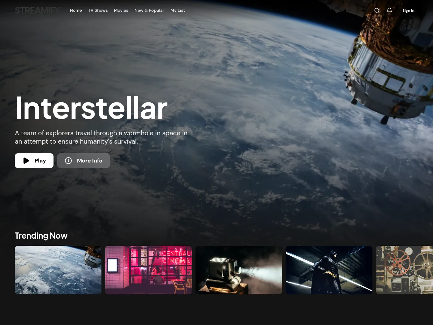 Streamify Web Catalog