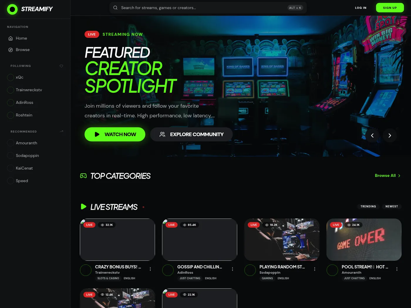 Streamify Live Platform