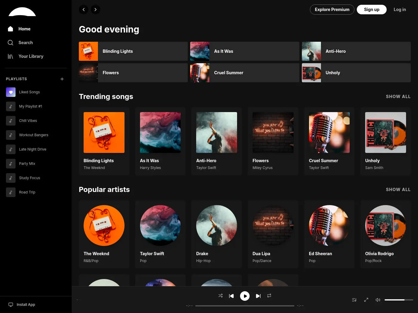 Streamify Web Player