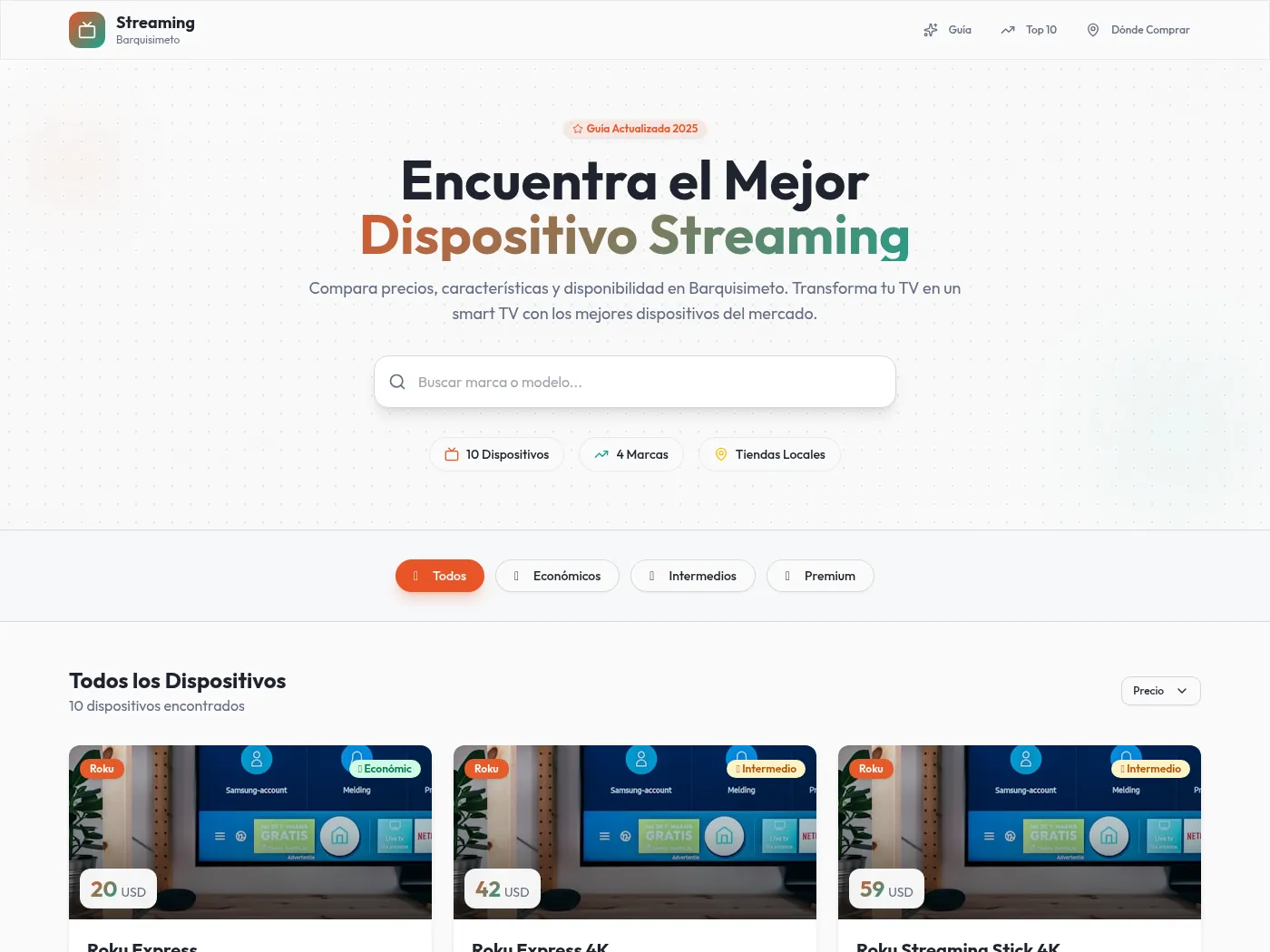 Barquisimeto Streaming Finder