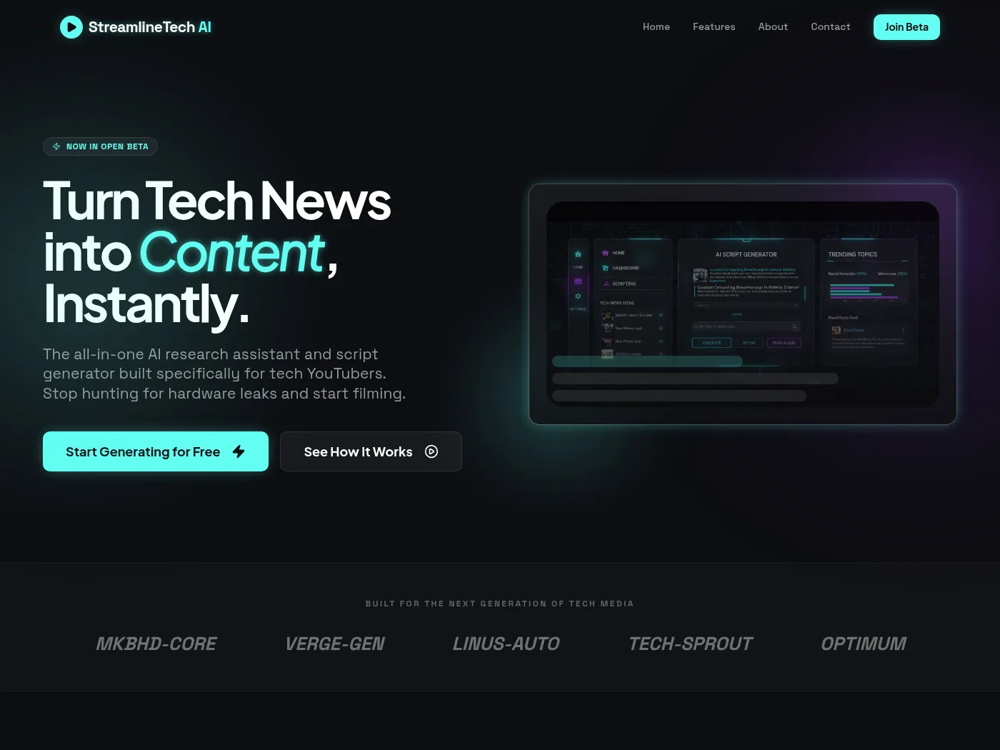 StreamlineTech AI Demo Site