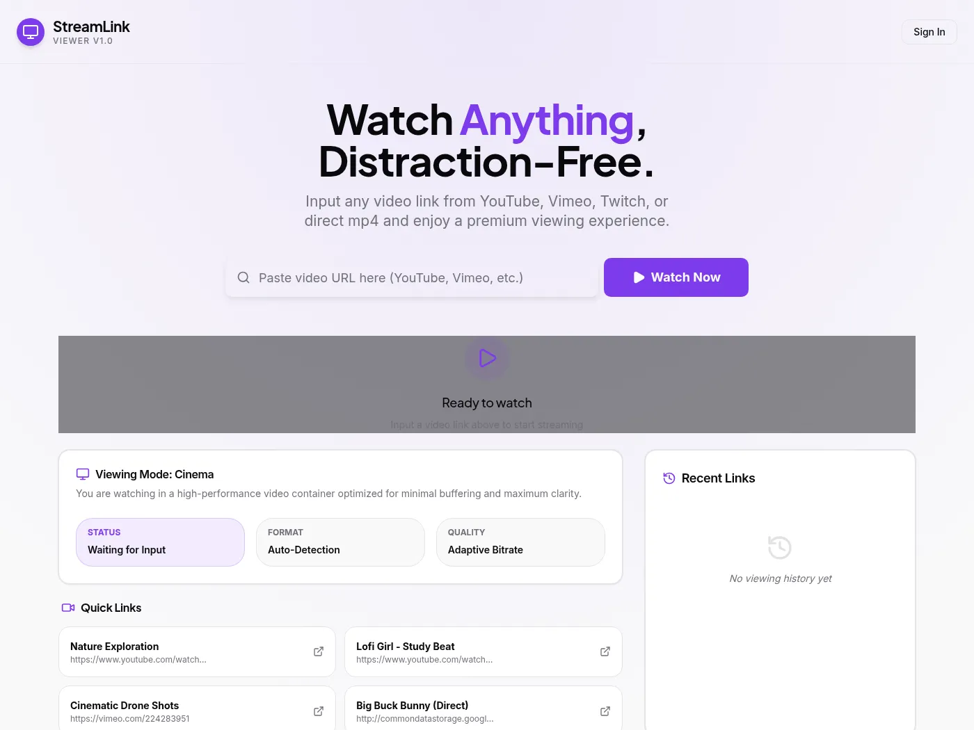 StreamLink Viewer
