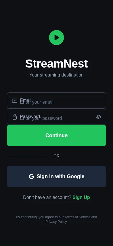 StreamNest Mobile