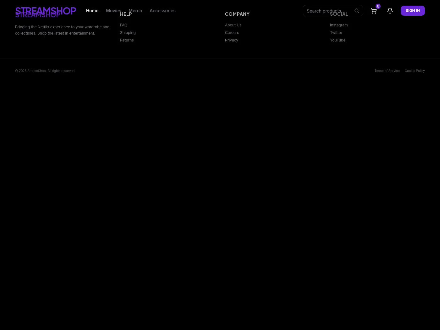 StreamShop Online Store
