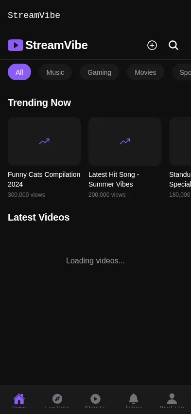 StreamVibe Mobile
