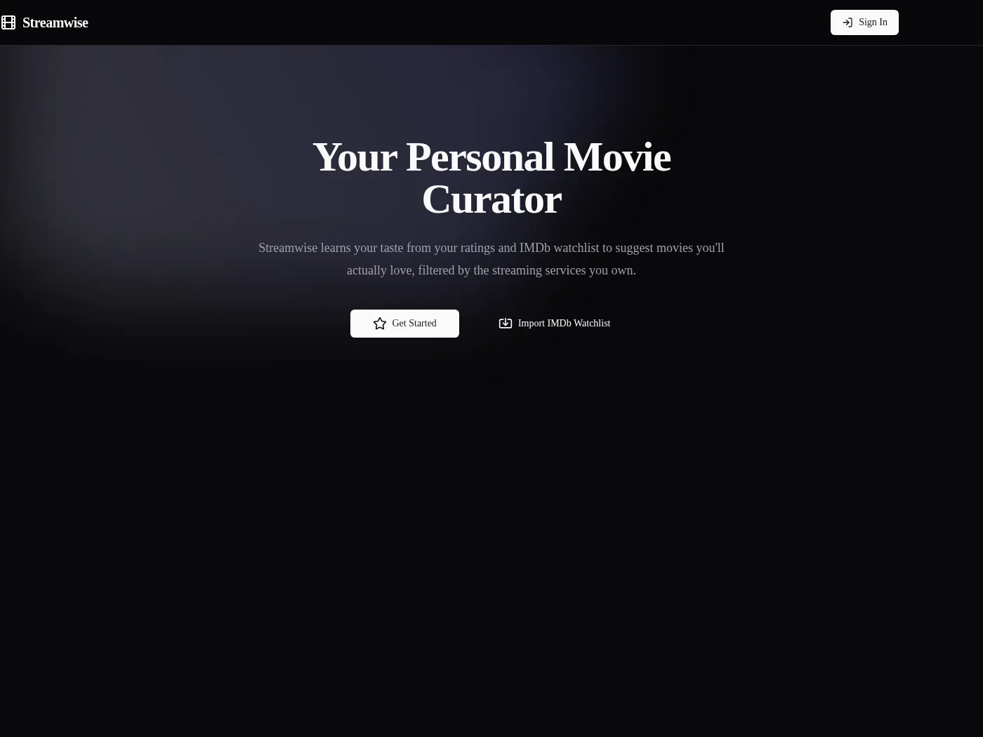 Streamwise Movie Recommender
