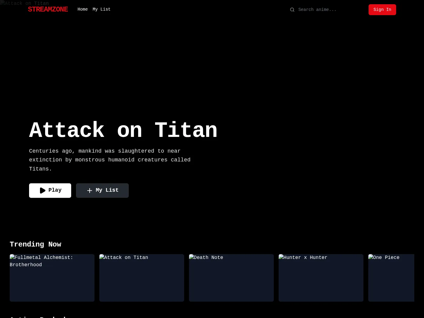 StreamZone Anime Streaming