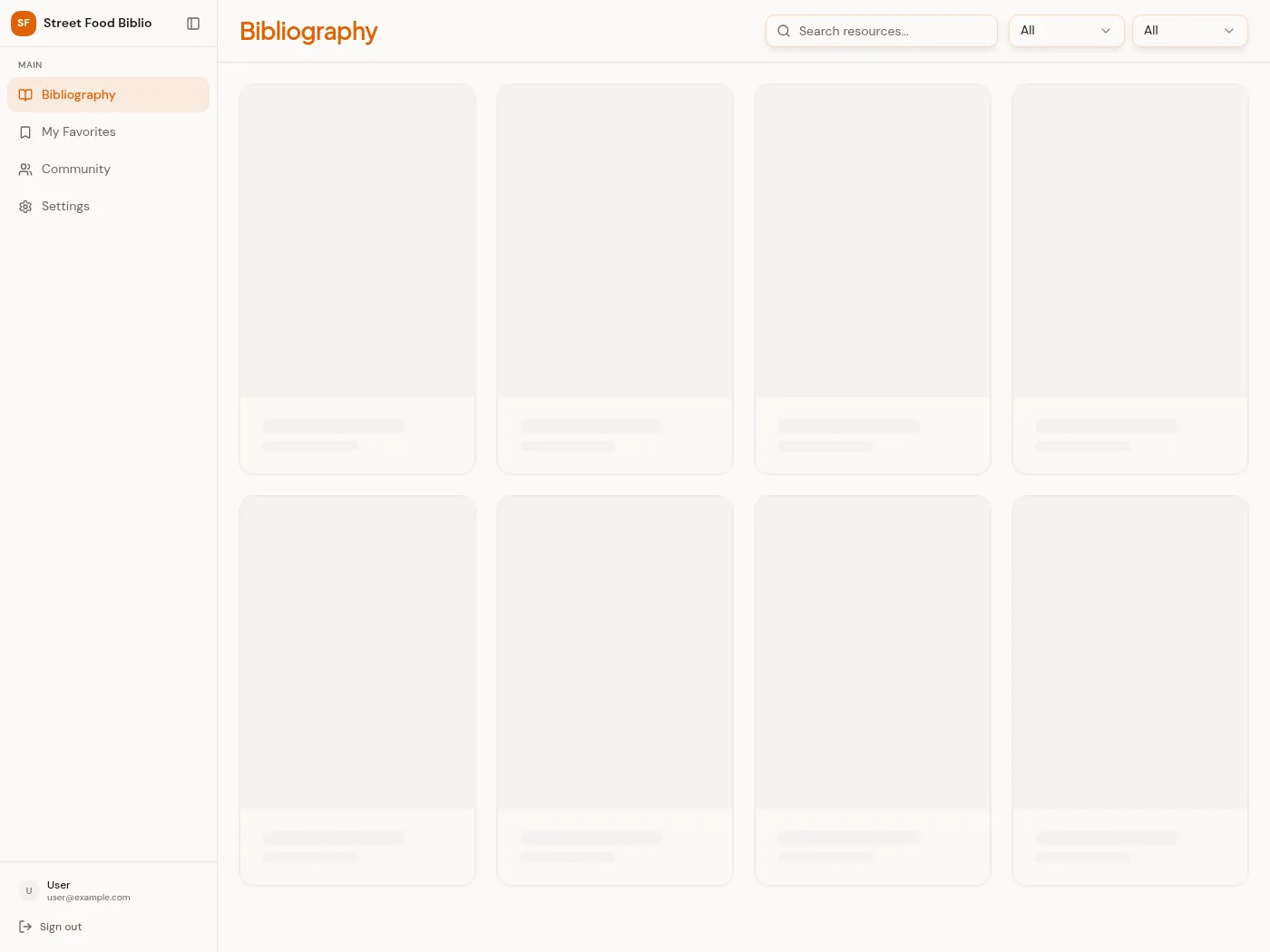 Street Food Bibliography