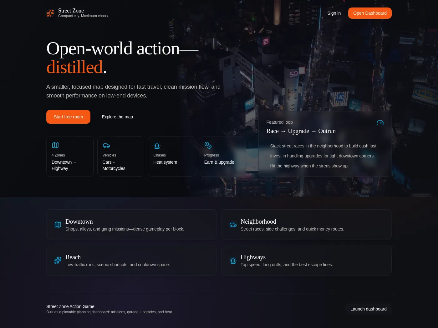 Street Zone Action Game
