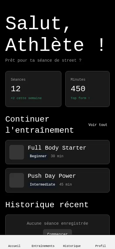 StreetFit Mobile Trainer
