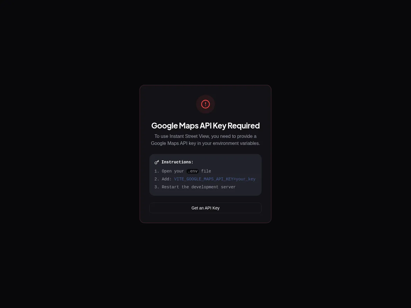 Instant StreetView Clone