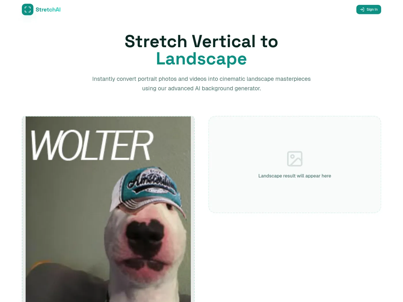 Stretch to Landscape