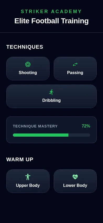 Striker Academy App