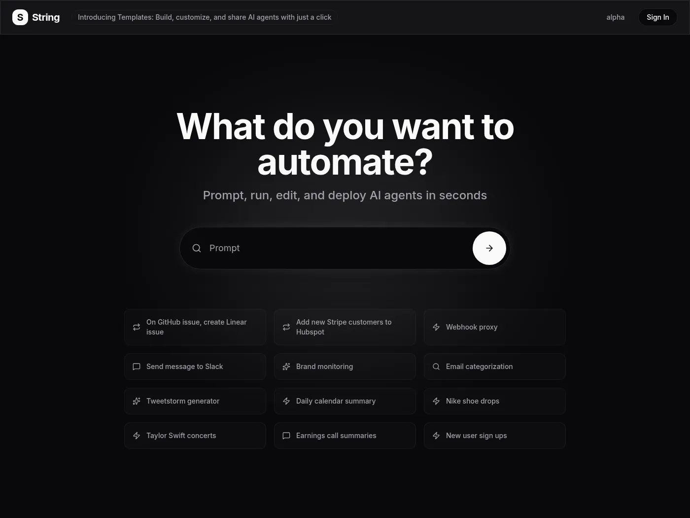 String.com Web Clone