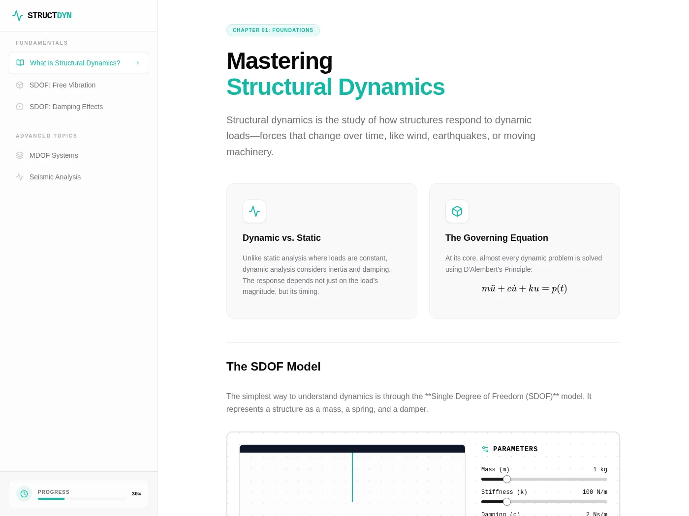 Structural Dynamics Course