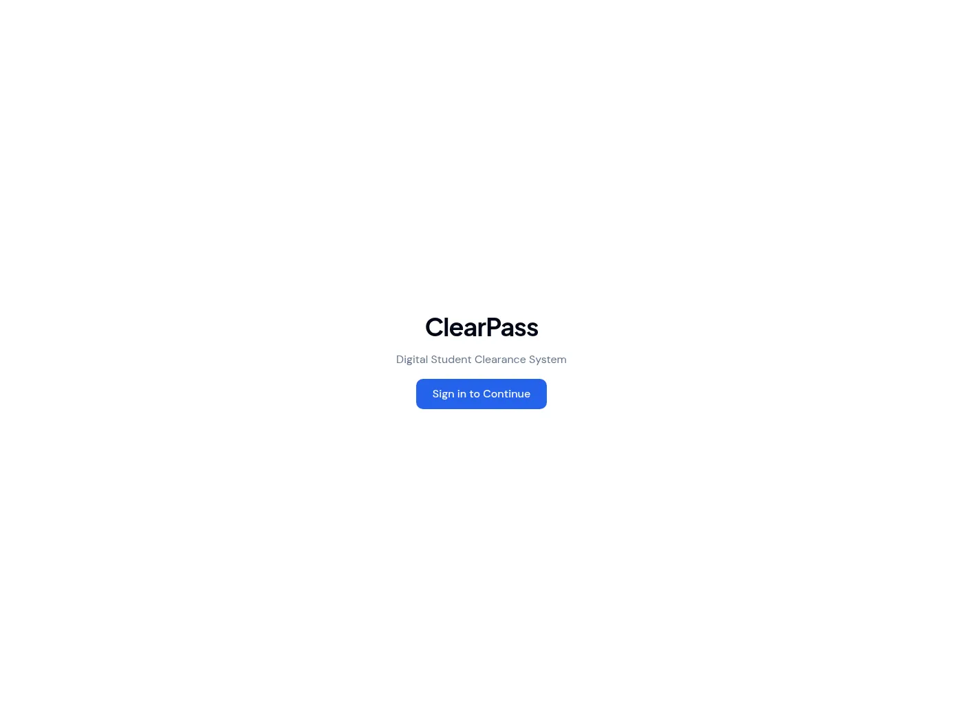 ClearPass Student System