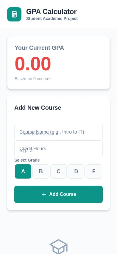 Student GPA Calculator