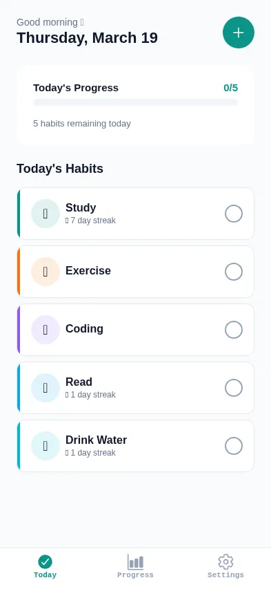 Student Habits Tracker