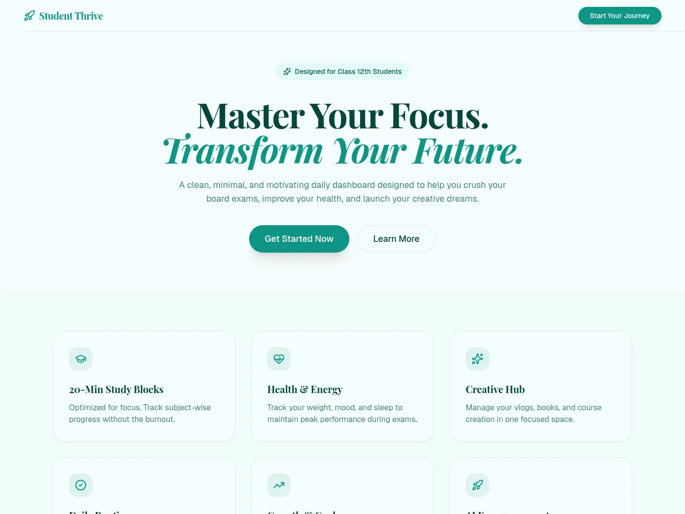 Student Thrive Dashboard